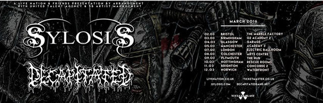 DECAPITATED: Join Forces With SYLOSIS For UK Tour; ‘Veins’ Single ...
