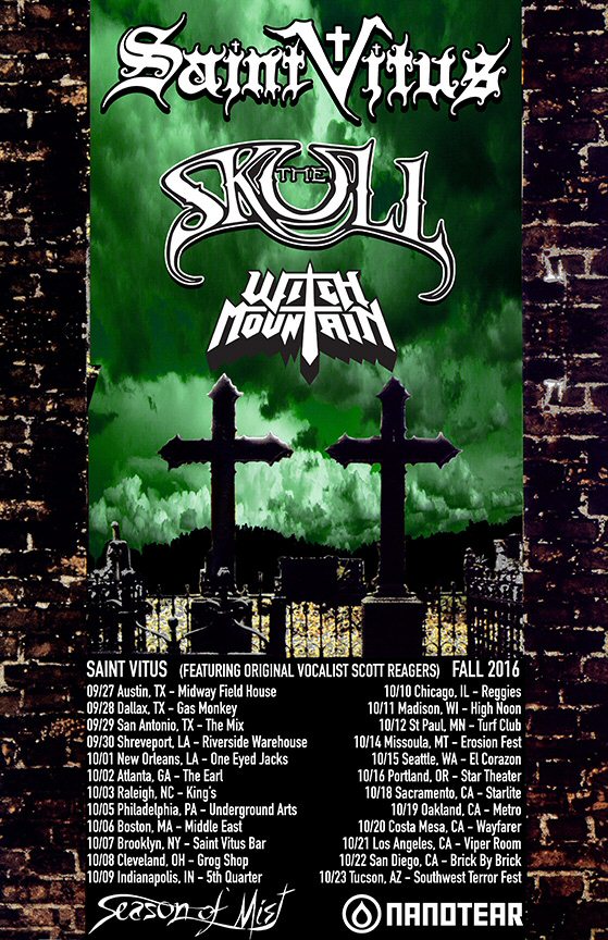 SAINT VITUS Announces US Tour With Classic Frontman Scott Reagers ...