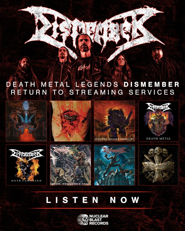 DISMEMBER Make All Studio Albums Available On Streaming Services Again ...