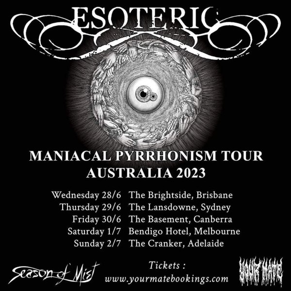 ESOTERIC Announce Australian Tour in June + July | Metal Shock Finland ...