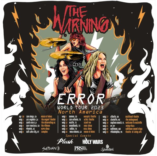 THE WARNING Announce Spring North American Error Tour | Metal Shock ...