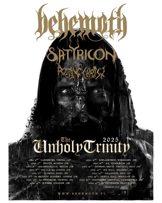 BEHEMOTH Announce “The Holy Trinity” European Tour in April 2025 ...