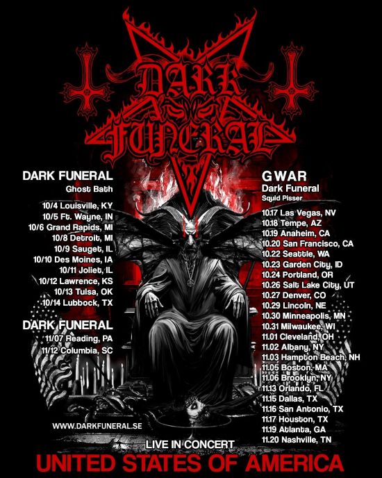 DARK FUNERAL Announce Headlining Off-Date Performances on Upcoming ...