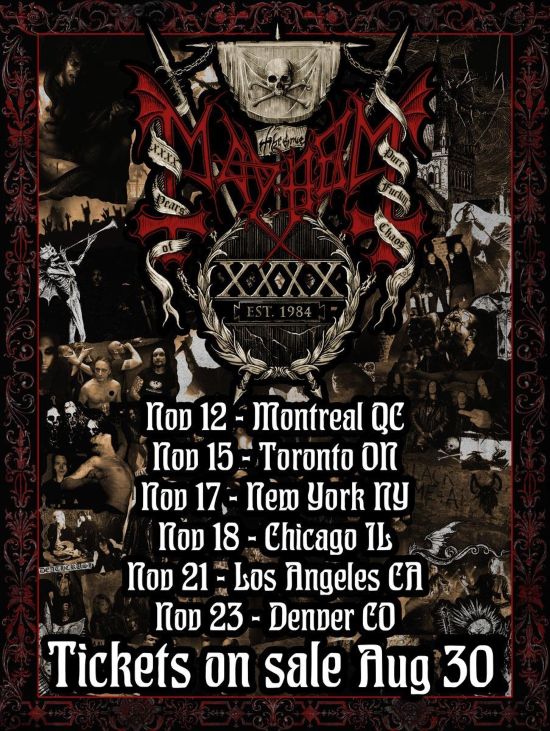 MAYHEM Announce Special 40th Anniversary Tour in North America | Metal ...