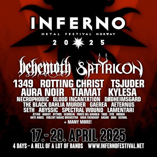 Inferno Metal Festival 2025 Adds AURA NOIR, THUS, HATE ANGEL + AASAR to ...