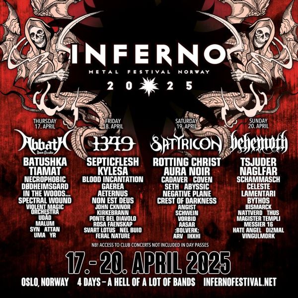 Inferno Metal Festival 2025 Reveals Final Lineup, Announces Daily Set ...