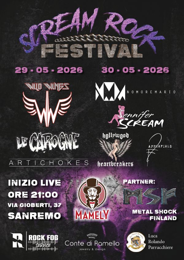 Rock Takes Sanremo by Storm: The Second Edition of Two-Day SCREAM ROCK ...